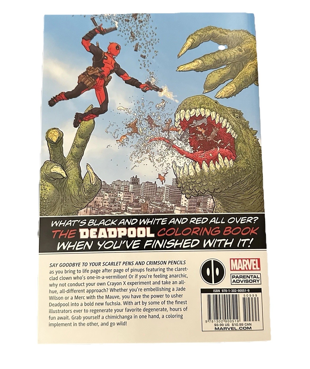 Marvel Deadpool Color Your Own Adult Coloring Book Graphic Comics 2016 ...