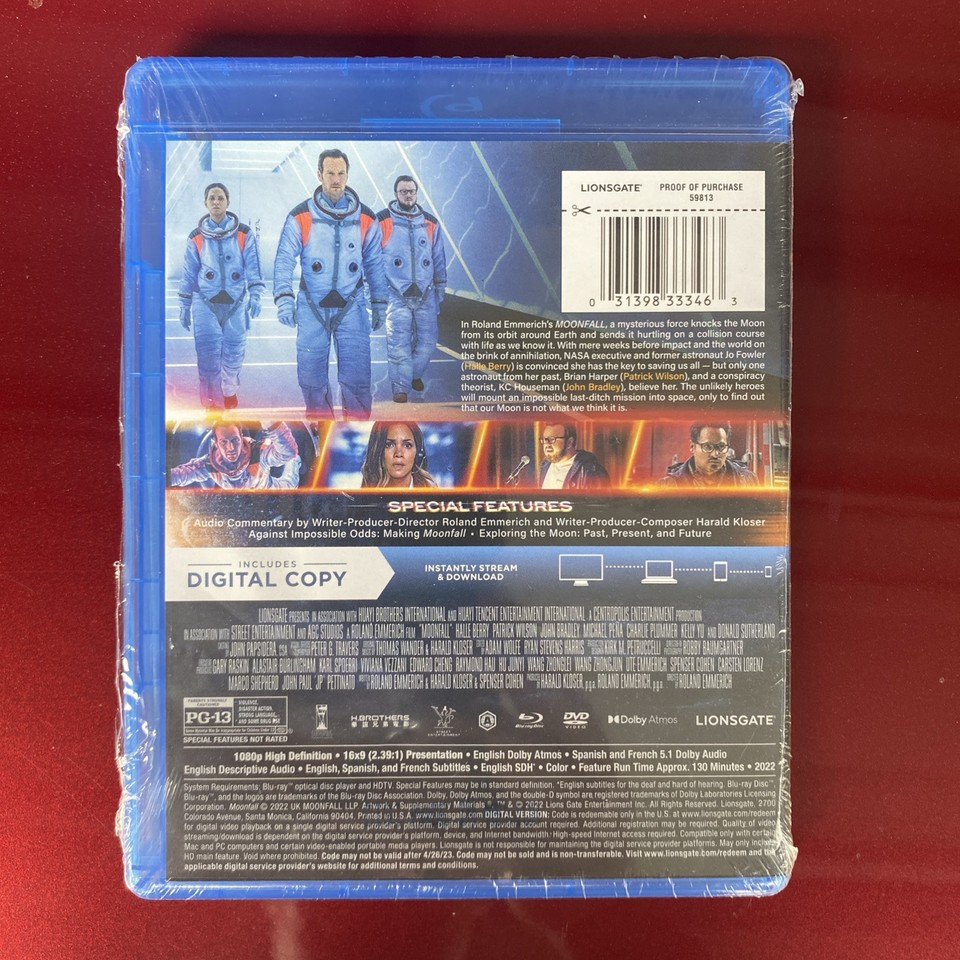 Moonfall (Blu-ray + DVD, 2022) No Digital Like New! | eBay