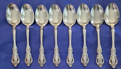 SET OF 8 ONEIDA COMMUNITY SILVER ARTISTRY SILVERPLATE 7" OVAL SOUP ...