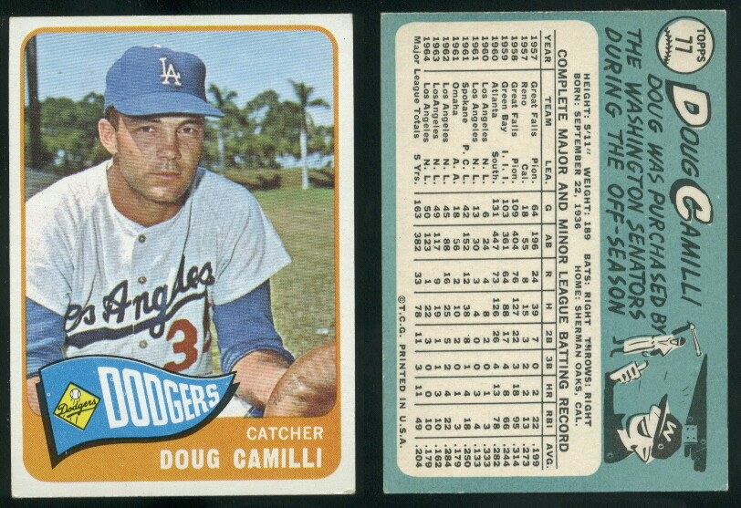 (63930) 1965 Topps 77 Doug Camilli Dodgers-EX+ | eBay