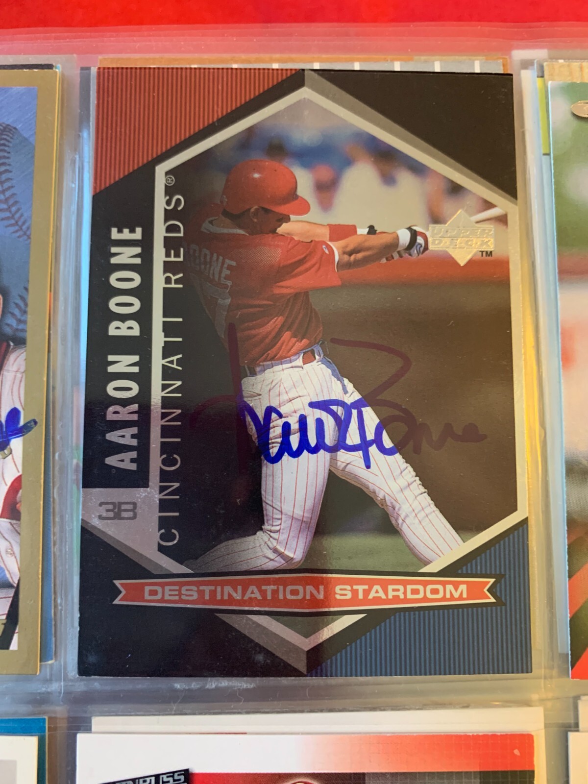 AARON BOONE AUTOGRAPHED SIGNED 1998 UPPER DECK STARDOM REDS COA | eBay