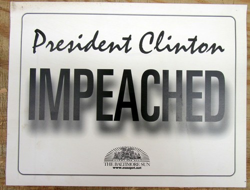 Original 1998 NEWSSTAND display POSTER & newspaper PRESIDENT CLINTON ...