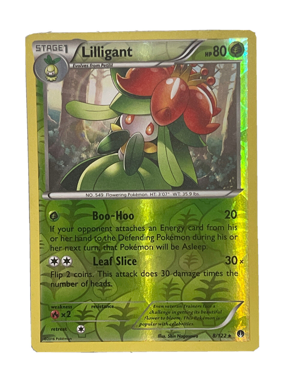 Pokemon Lilligant Stage 1 Trading Card Reverse Holo Rare Card HP 80 - 8 ...