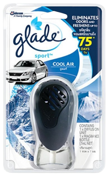 2x Air Car Freshener Glade Sport Cool Vent Clip Perfume Scent 7ml ...