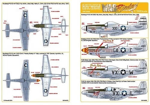 Kits-World 144050 1/144 P-51D 'My Achin' And Other Decals | eBay