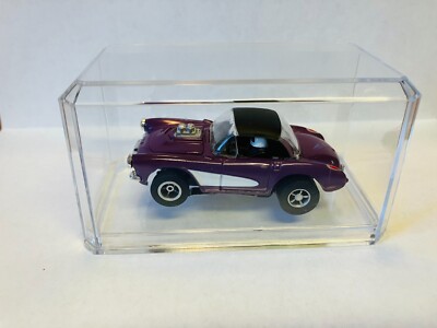 JL CORVETTE H/T Pur/Wh & Ultra G chass & Display case use on AURORA AFX ...