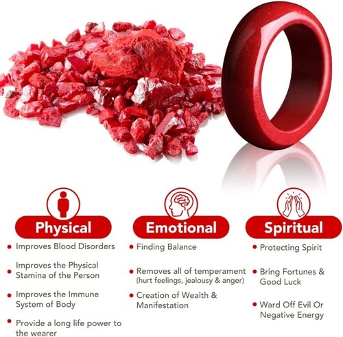 Cinnabar Feng Shui Wealth Prosper Ring,protection Bring Luck Prosperity ...