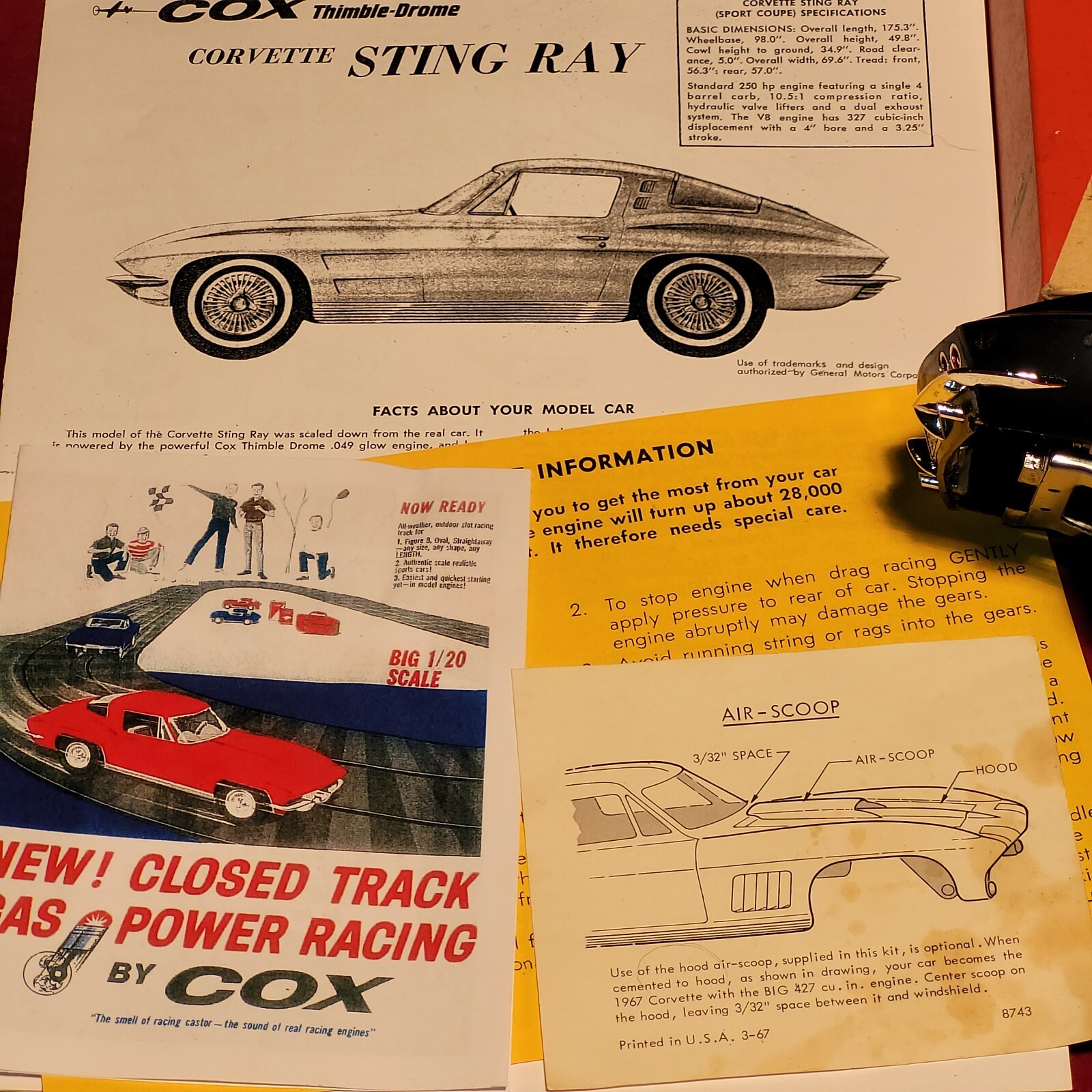 Cox Corvette gas powered tether car Made in America | eBay