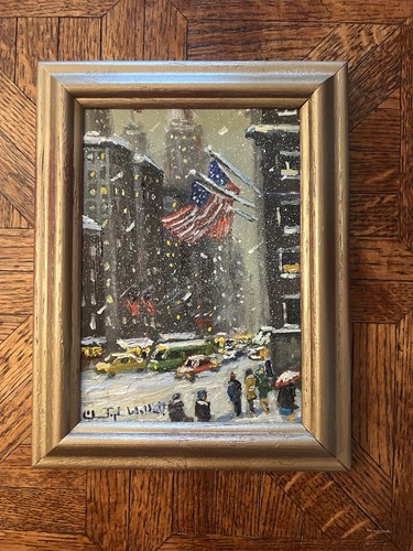 Christopher Willett New York City Oil Painting Madison Square Snow ...