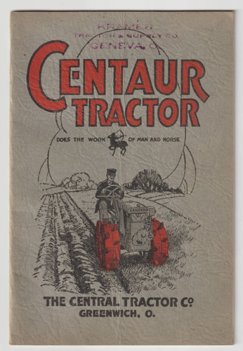 ORIG. 1922-- 32 PAGE "CENTAUR TRACTOR" CATALOG, REAL NICE ! | eBay