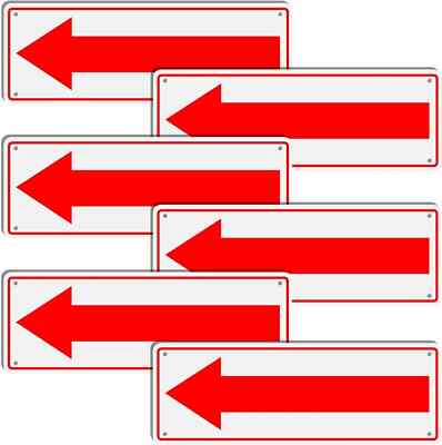 6 Pcs Arrow Sign Reflective Arrow Sign 10 x 3.5 Inch Flashing Arrow ...