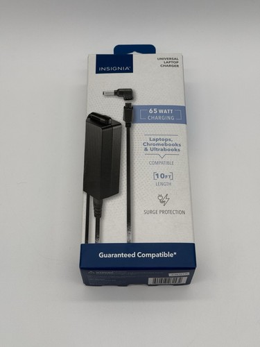 Insignia- Universal 65W Laptop Charger - Black (261534) New In Box | eBay