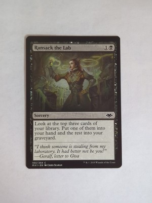 MISPRINT | MISCUT MTG Magic the Gathering Ransack the Lab (103) Modern ...