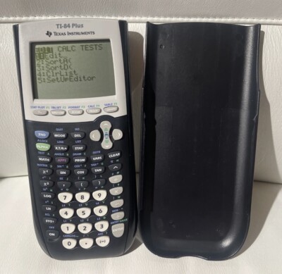 Texas Instruments TI-84 Plus Blue Edition Graphing Calculator w/ Cover ...