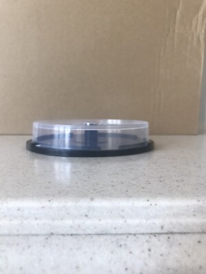 CD DVD Blu-Ray Spindle Cake Box Storage Container Holds 10 Discs Black ...