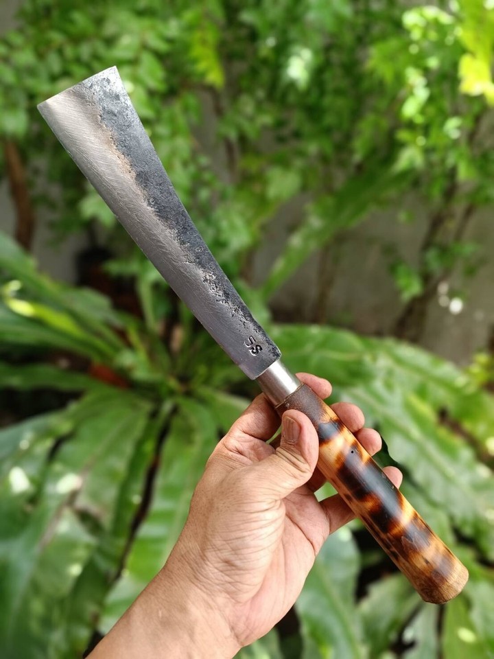Handmade machete Parang hunting garden knife 9.2” forged blade, Bamboo ...