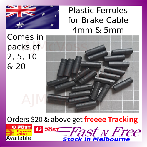 Bicycle Brake Cable Ferrules - 4mm/5mm Outer Cable Housing Bike End ...