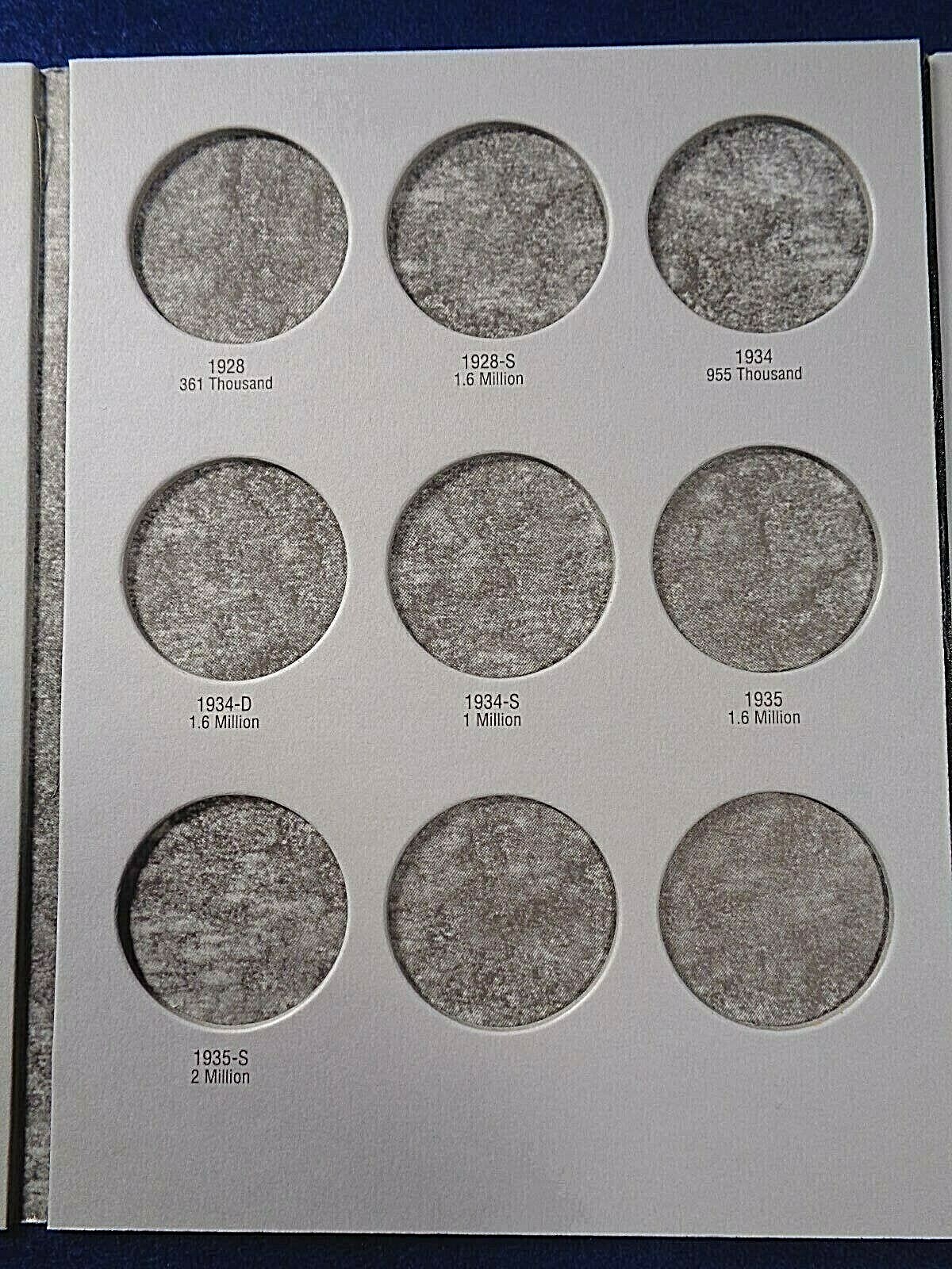 H.E. Harris Peace Silver Dollar 1921 - 1935 Coin Folder, Album Book ...