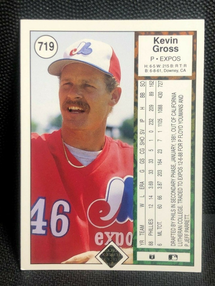 KEVIN GROSS 2009 Upper Deck (1989) 20th Anniversary BUYBACK Card #719 ...