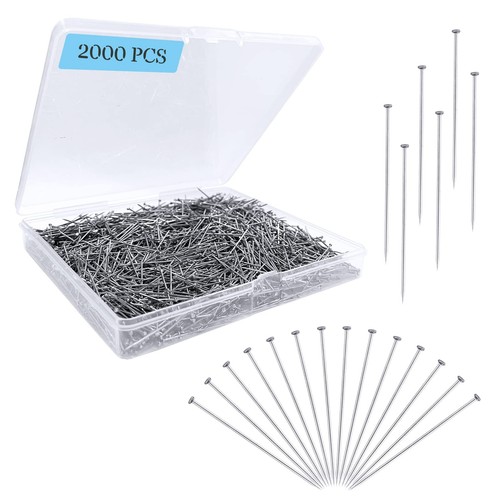 2000PCS Straight Pins for Crafts, Sewing Pins for Fabric Dressmaker ...