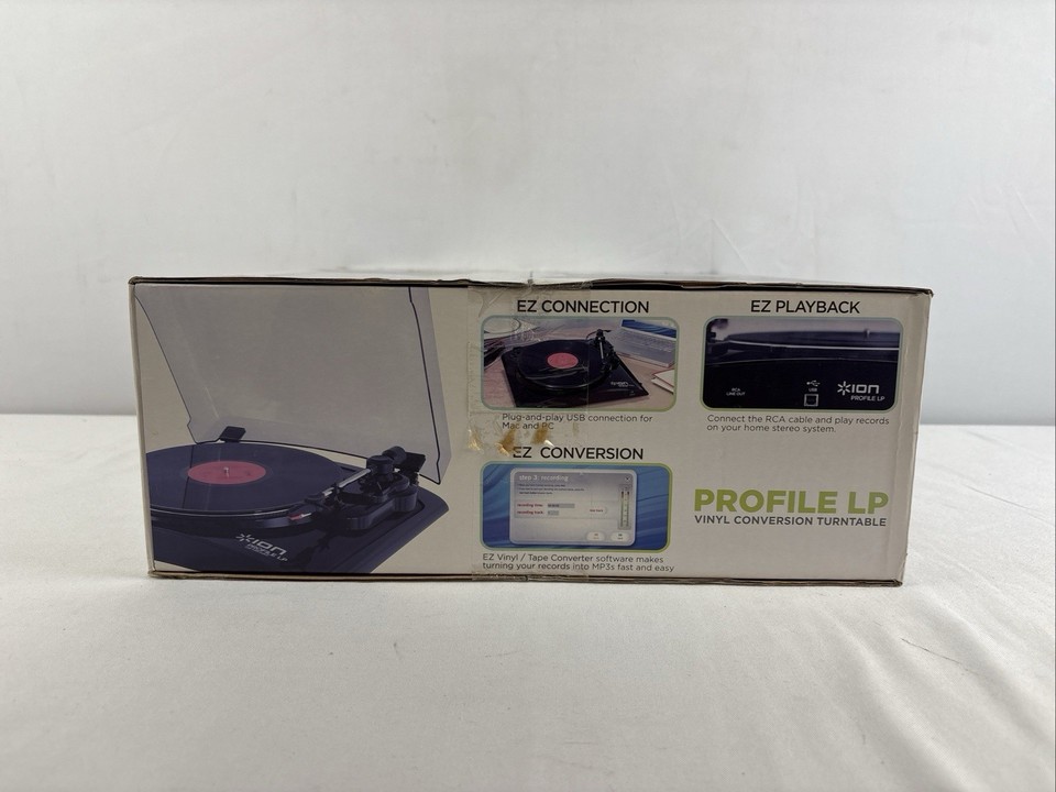 Ion Profile LP Vinyl Conversion Turntable Record Play NEW In Box | eBay