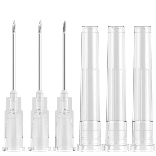 16Ga 1 Inch Needles for Lab Tools Accessories, 100PCS Disposable with ...