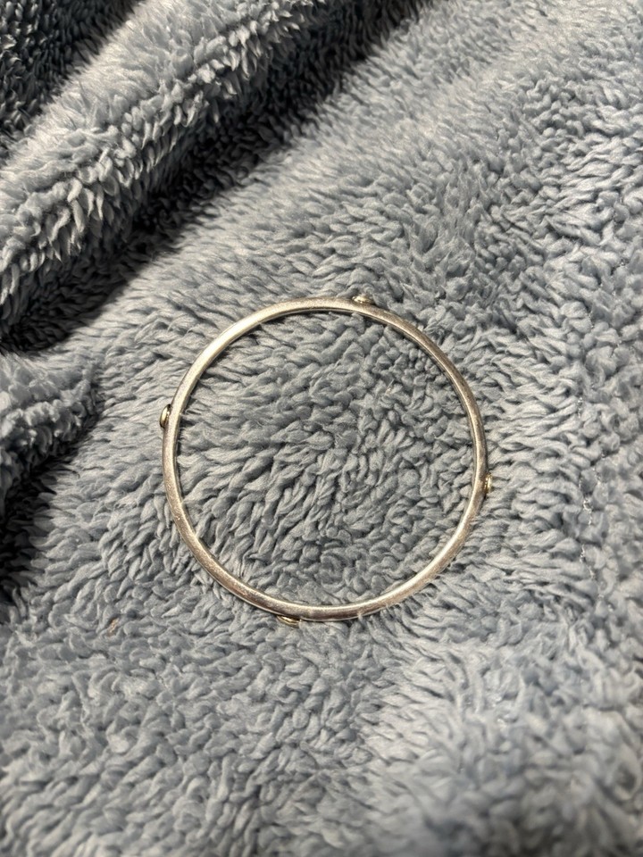 The Golden Bear Of Vail Two Tone Tiny Bear Bangle, Sterling Silver And ...
