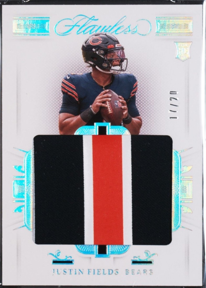 2021 Panini Flawless - Rookie Patches Justin Fields #RP9 Silver /20 ...