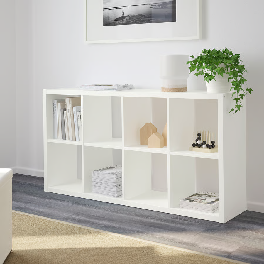IKEA FLYSTA 8 Cube Shelving Unit White Storage Bookcase Display Rack ...