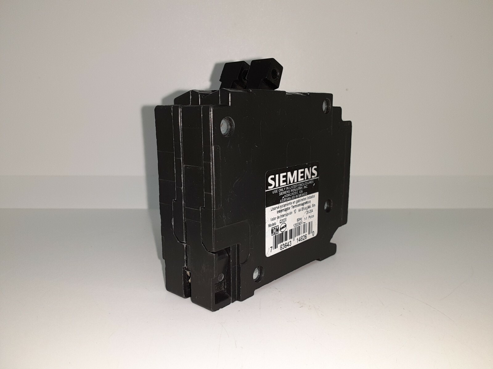 SIEMENS ITE GOULD Q2020 20 AMP Two 1 POLE CIRCUIT BREAKER TYPE QT Q2020 ...