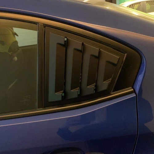 Black Rear Window Louvers Shutter Blinds Trim Matte For Subaru WRX STi ...