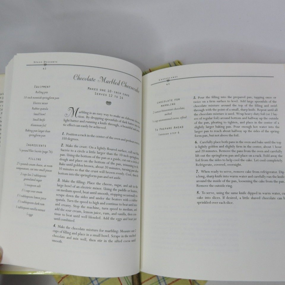 Spago Desserts Cookbook Mary Bergin Judy Gethers Hardback Cook Book ...