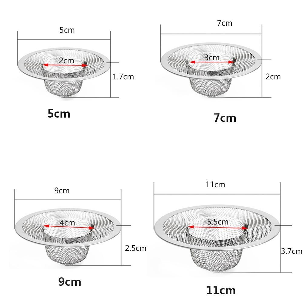 Clog Sewer Hair Clean Up Mesh Trap Sink Strainer Waste Catcher Drain ...