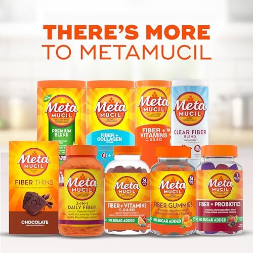 Metamucil Fiber Gummies for Adults No Sugar Added Orange Flavor 5g ...