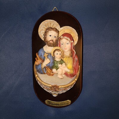 Turtle King Giovanni Joseph, Mary &Baby Jesus Holy Water Basin Wall ...