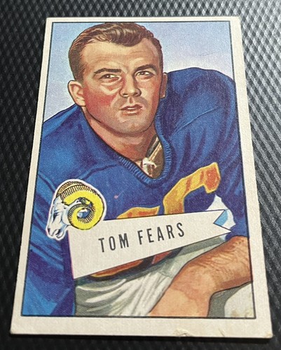 1952 Bowman Large Tom Fears Los Angeles Rams Card #13 - No Creases | eBay