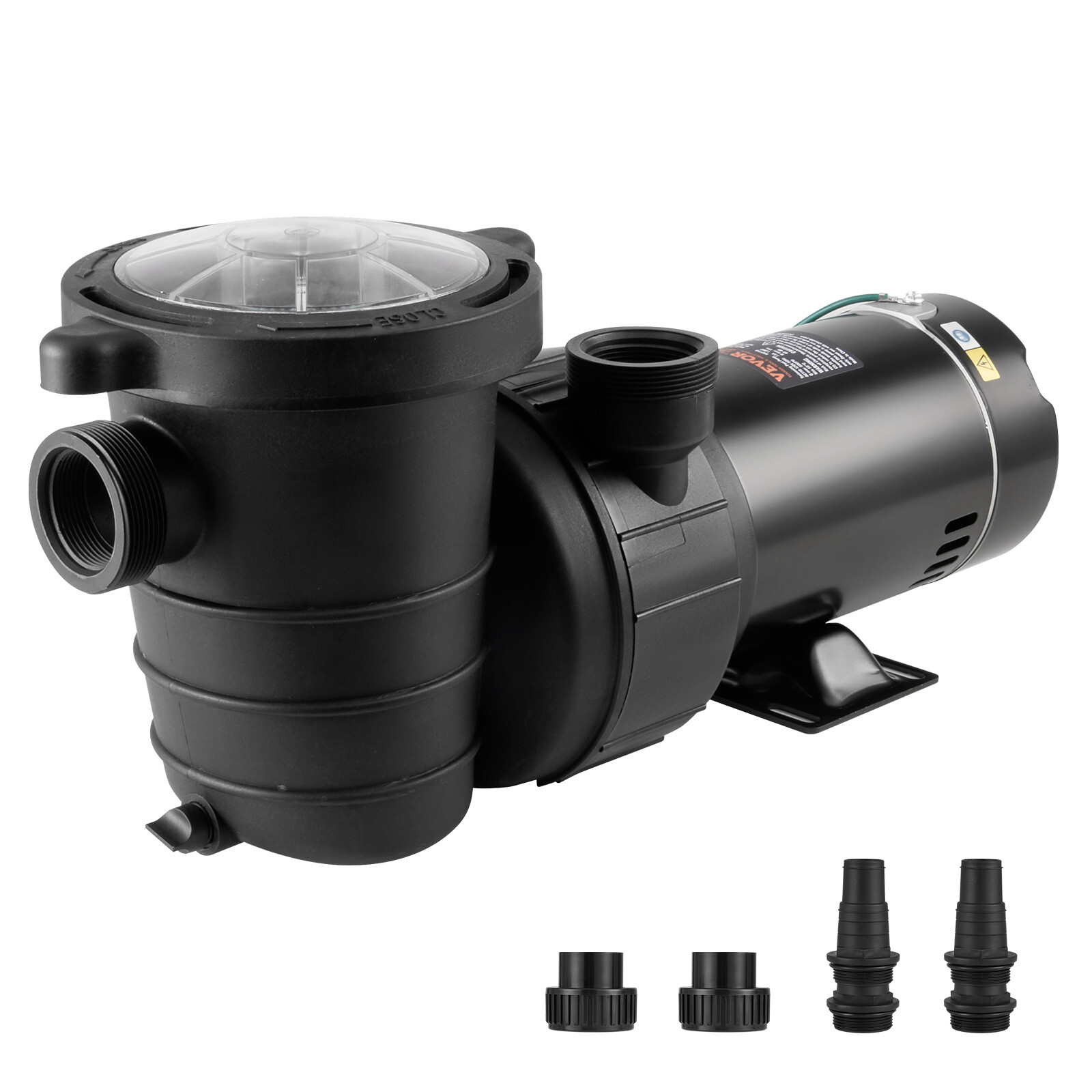 VEVOR Above Ground Swimming Pool Pump Single Speed 1 HP 80 GPM 3450 RPM ...