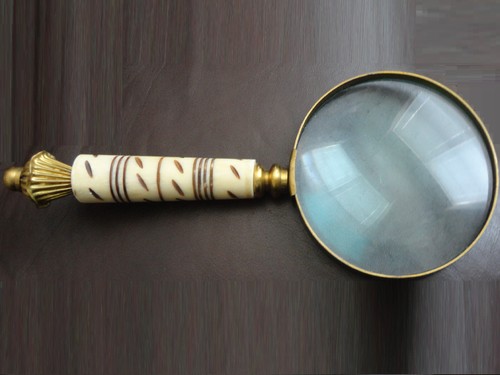 RARE Vintage VICTORIAN-STYLE Magnifying Glass 10" LUPE LUPA Antique ...