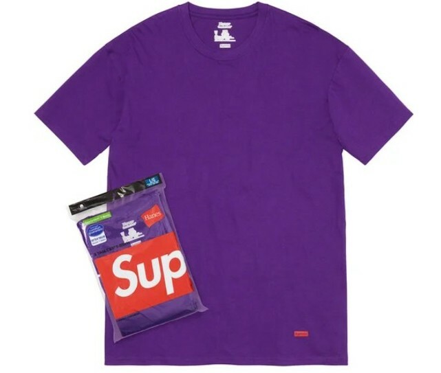 SS21 Supreme Hanes Purple Tees 2 Pack T-shirts size S small New ...