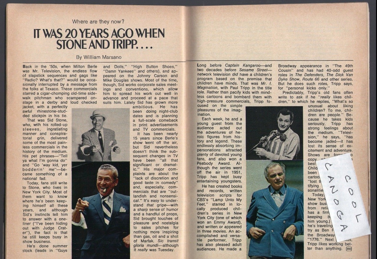 1970 Tv Article~SID STONE~PAUL TRIPP~MR I.MAGINATION~BIRTHDAY HOUSE~IT ...
