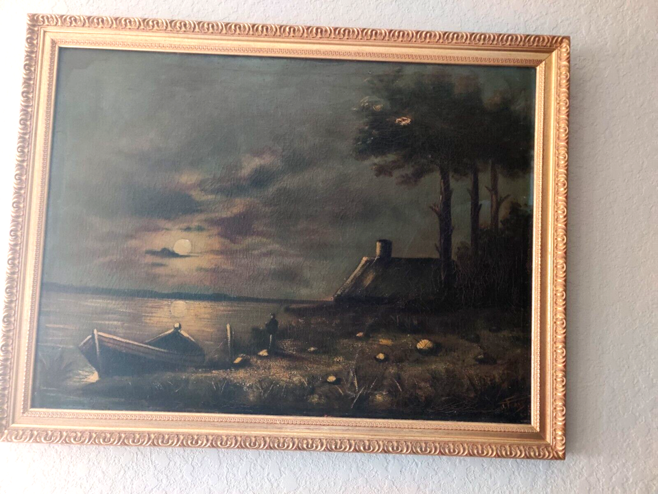 Vintage Antique Oil Painting Signed | eBay