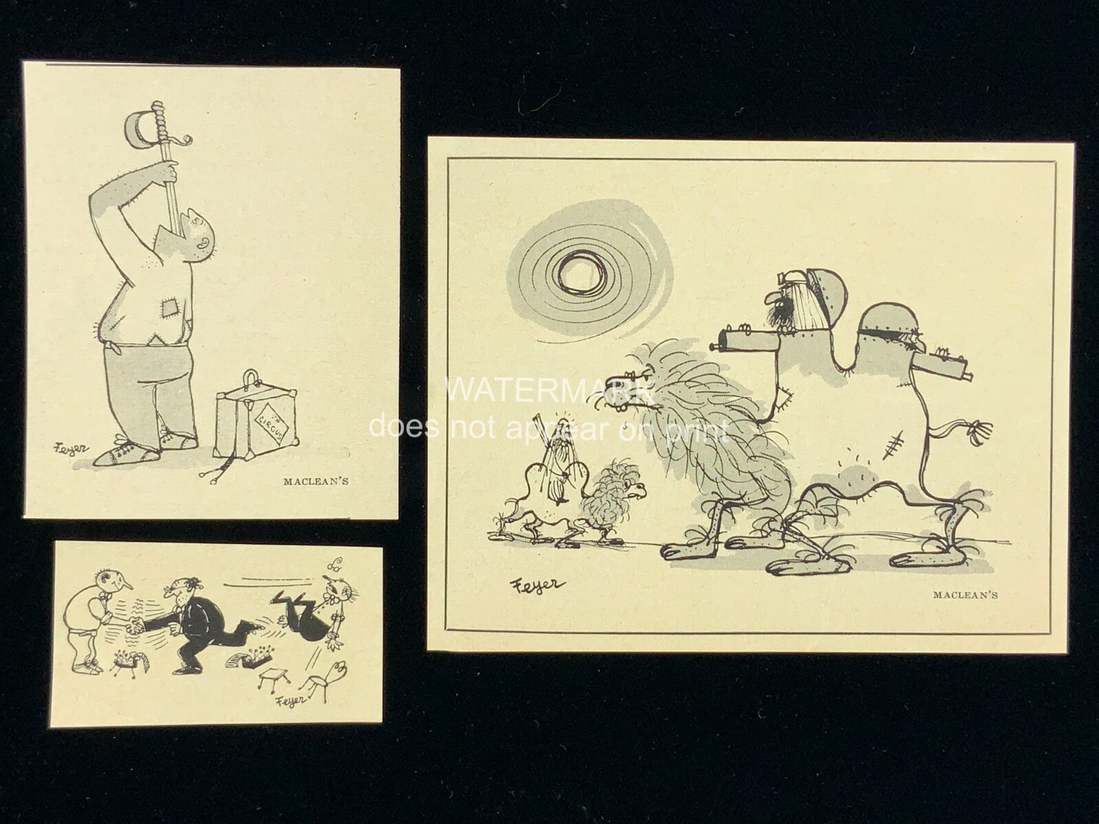 1955 George Feyer Cartoonist Vintage Collection Print Art 315A | eBay