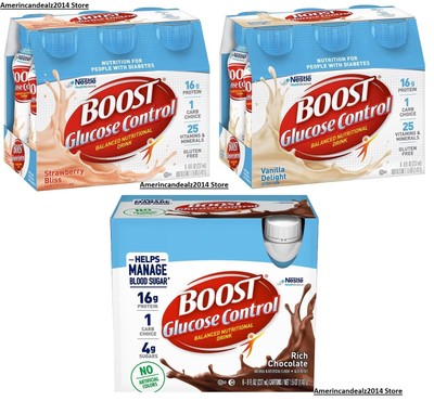 Boost Glucose Control Assorted Nutritional Drink 8 Oz, 3 Flavors, 6 ...