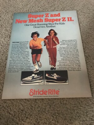 Vintage 1980 STRIDE RITE SUPER Z MESH SUPER Z II 2 Running Shoes Poster ...