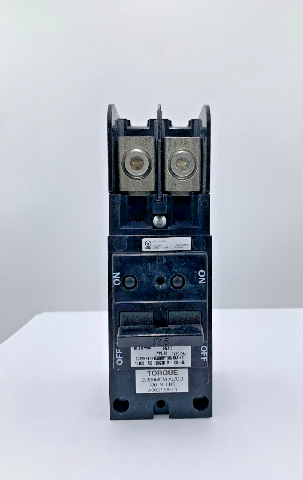 NIB - Eaton - BJ2175 - 175 A, 2-pole, 1-inch Plug-on Main Circuit ...