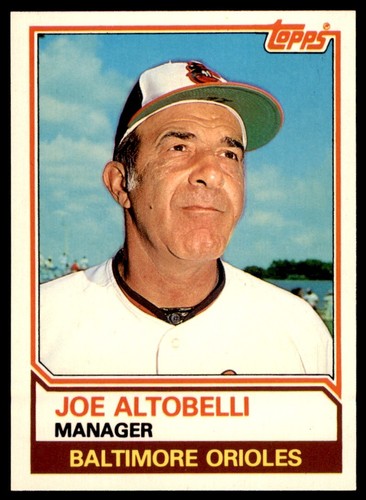 1983 Topps Traded Set Break #3T Joe Altobelli NM-MT+ Baltimore Orioles ...