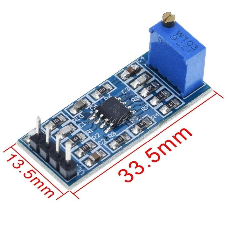 LM358 100 times gain Signal amplification amplifier Operational ...
