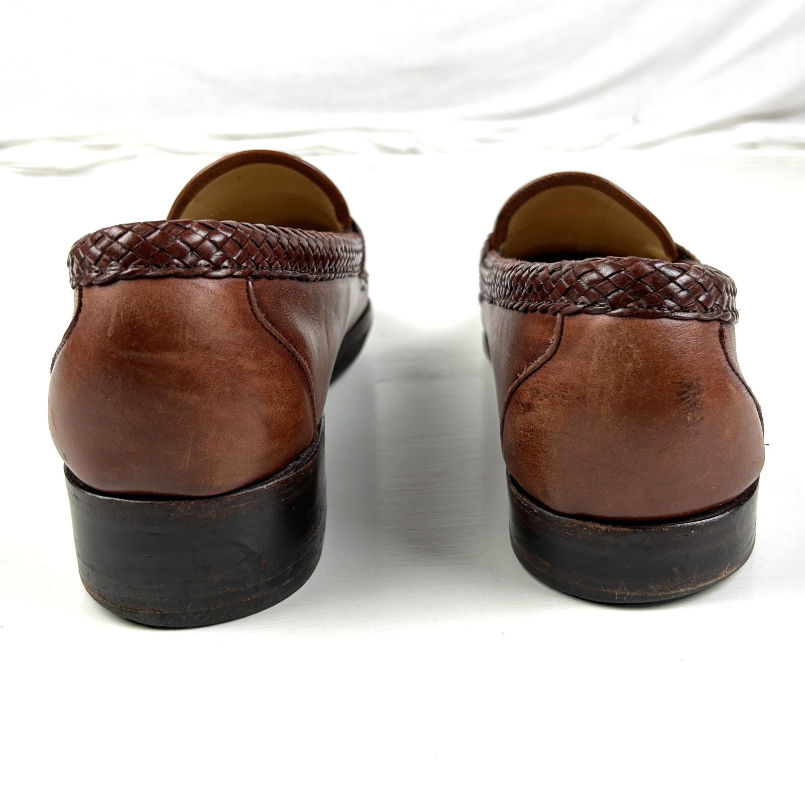 Allen Edmonds Maxfield Sz 13 B Brown Leather Loafers Dress Shoes L ...