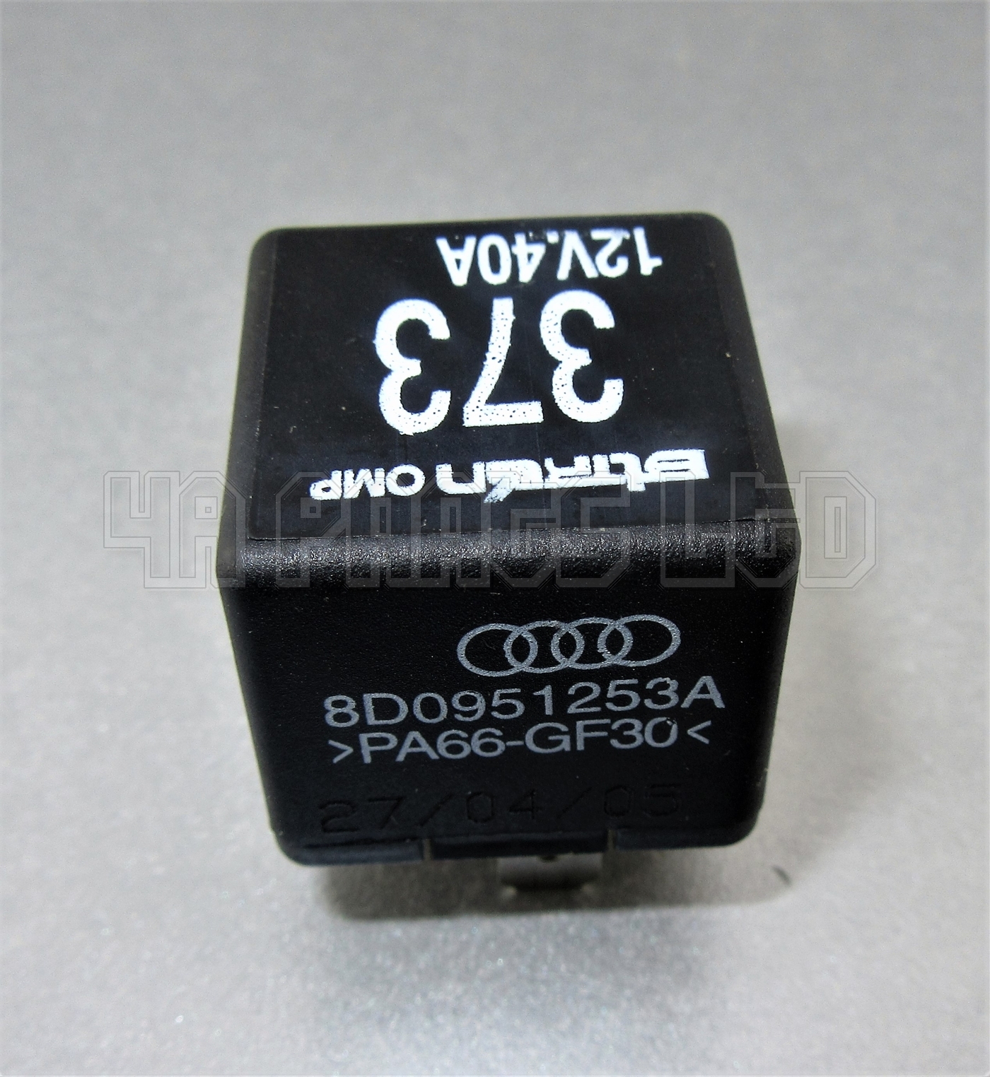 Audi VW Seat Skoda Black Relay 8D0951253A Bitron OMP (No373) 4-Pin 12V ...