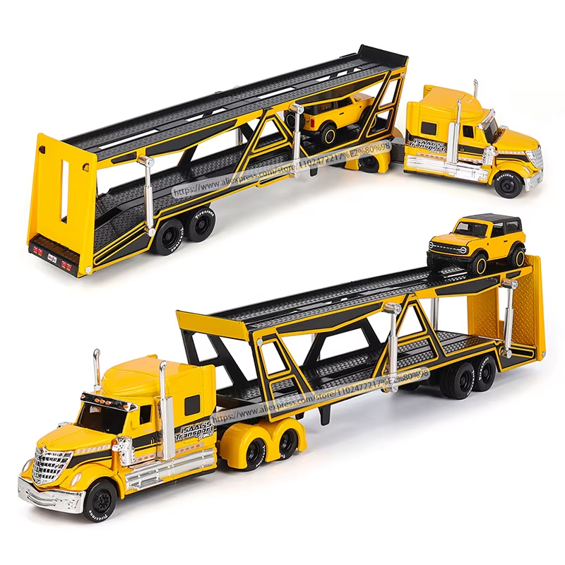 1:64 Scale Mack Anthem & International Transport Alloy Model Truck ...
